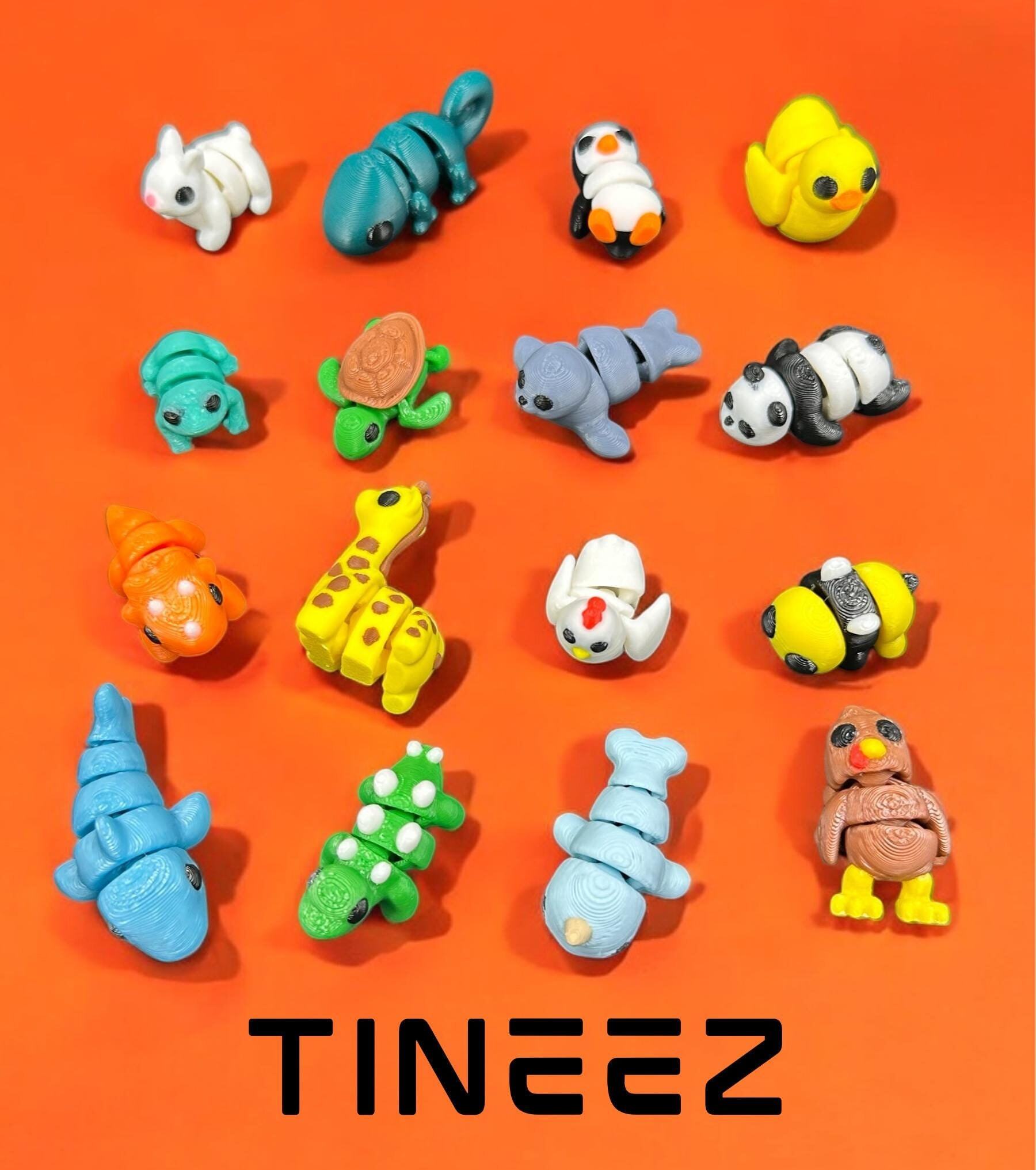 3d printed fidgets, 3d printed, mini fidgets, 3d printed animals, tiny ...